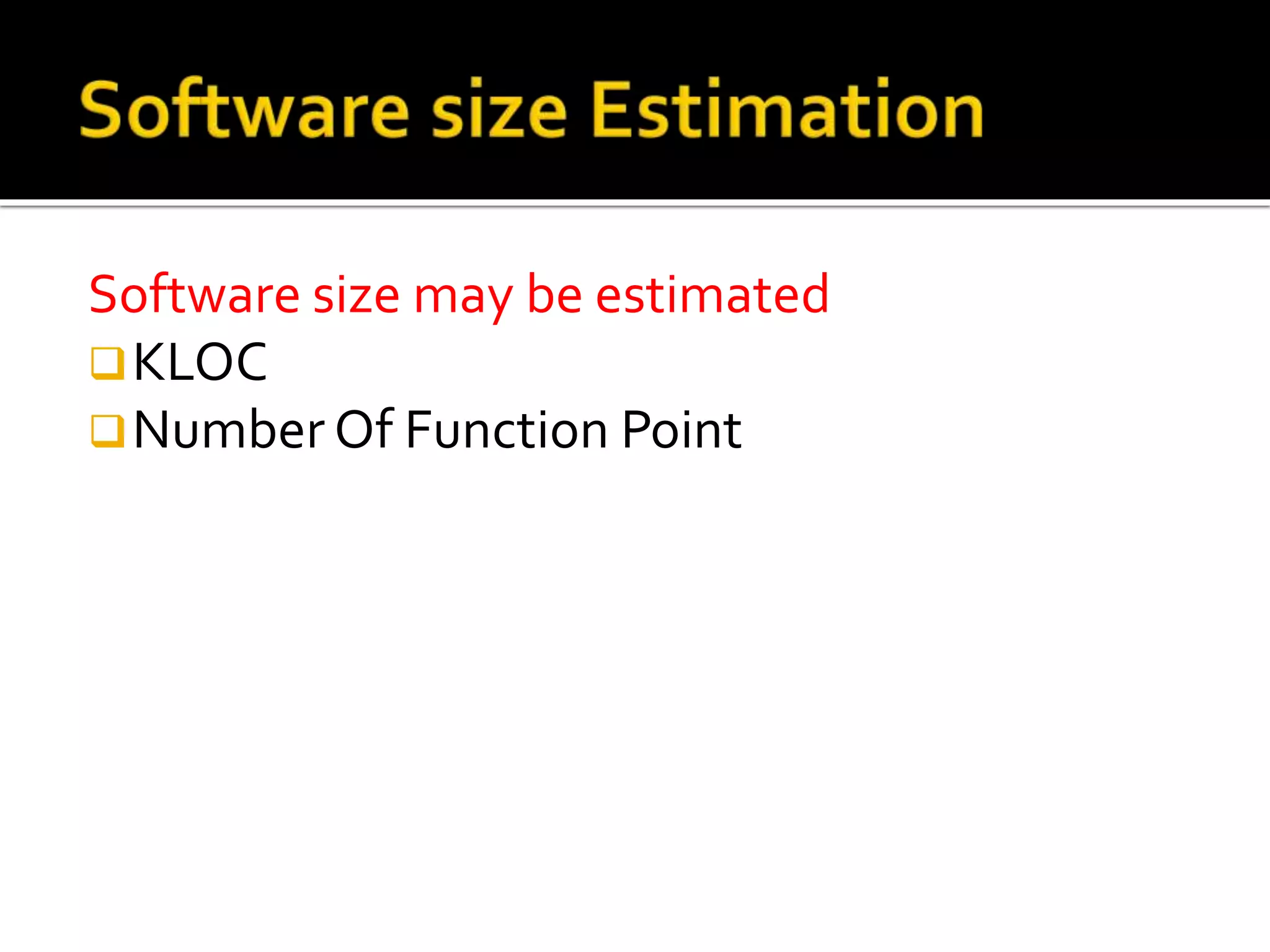 Software project estimation | PPTX