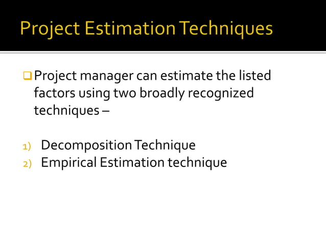 Software project estimation | PPTX