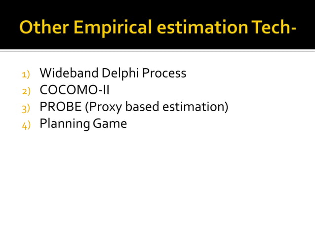Software project estimation | PPTX