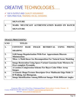 IEEE 2011 SOFTWARE PROJECTS | PDF | Internet | Computing