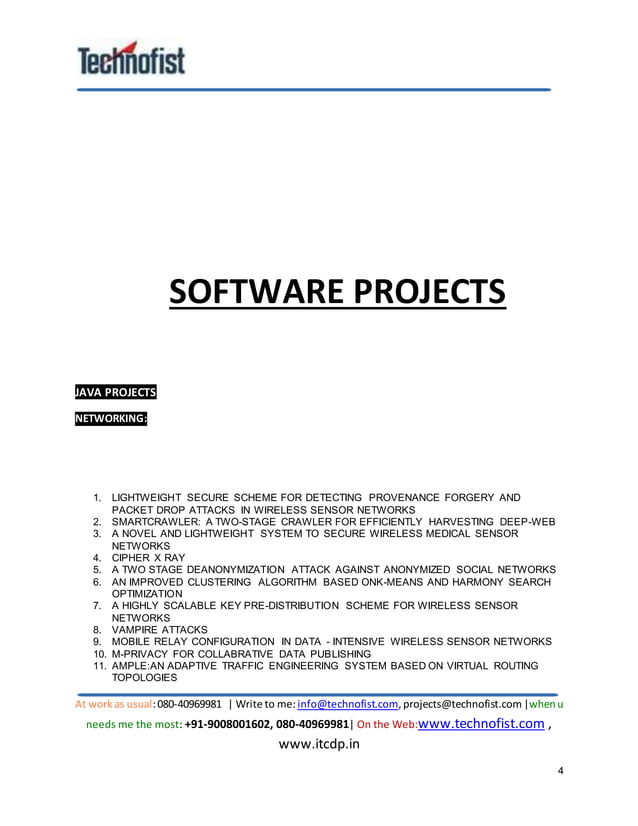 Software project list | PDF