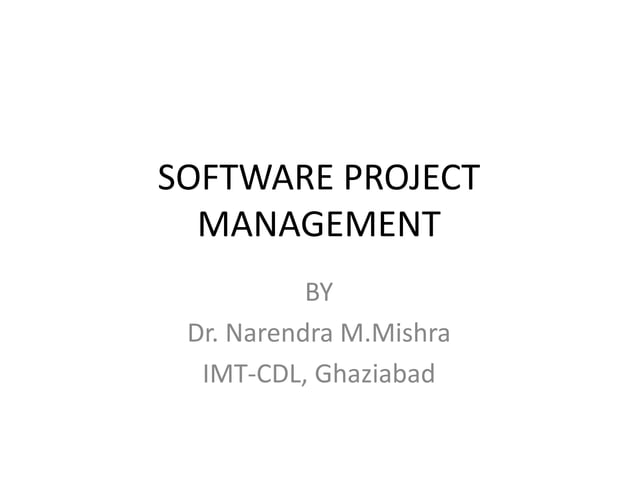 Software project management | PPTX