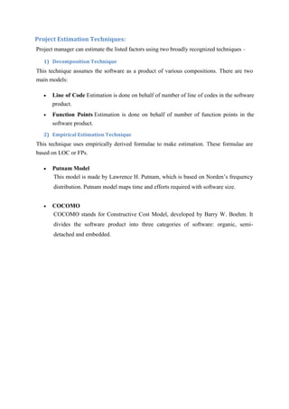 Software Project Management | An Overview of the Software Project ...