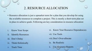 Project Resource Allocation | PPTX