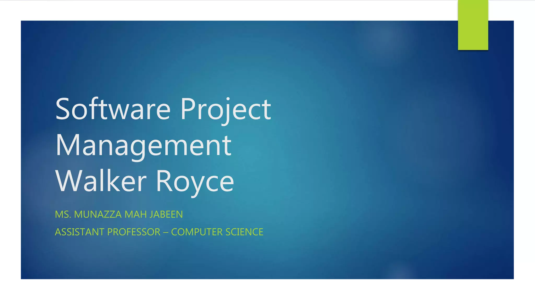 Software Project Management Chapter 4 Ppt