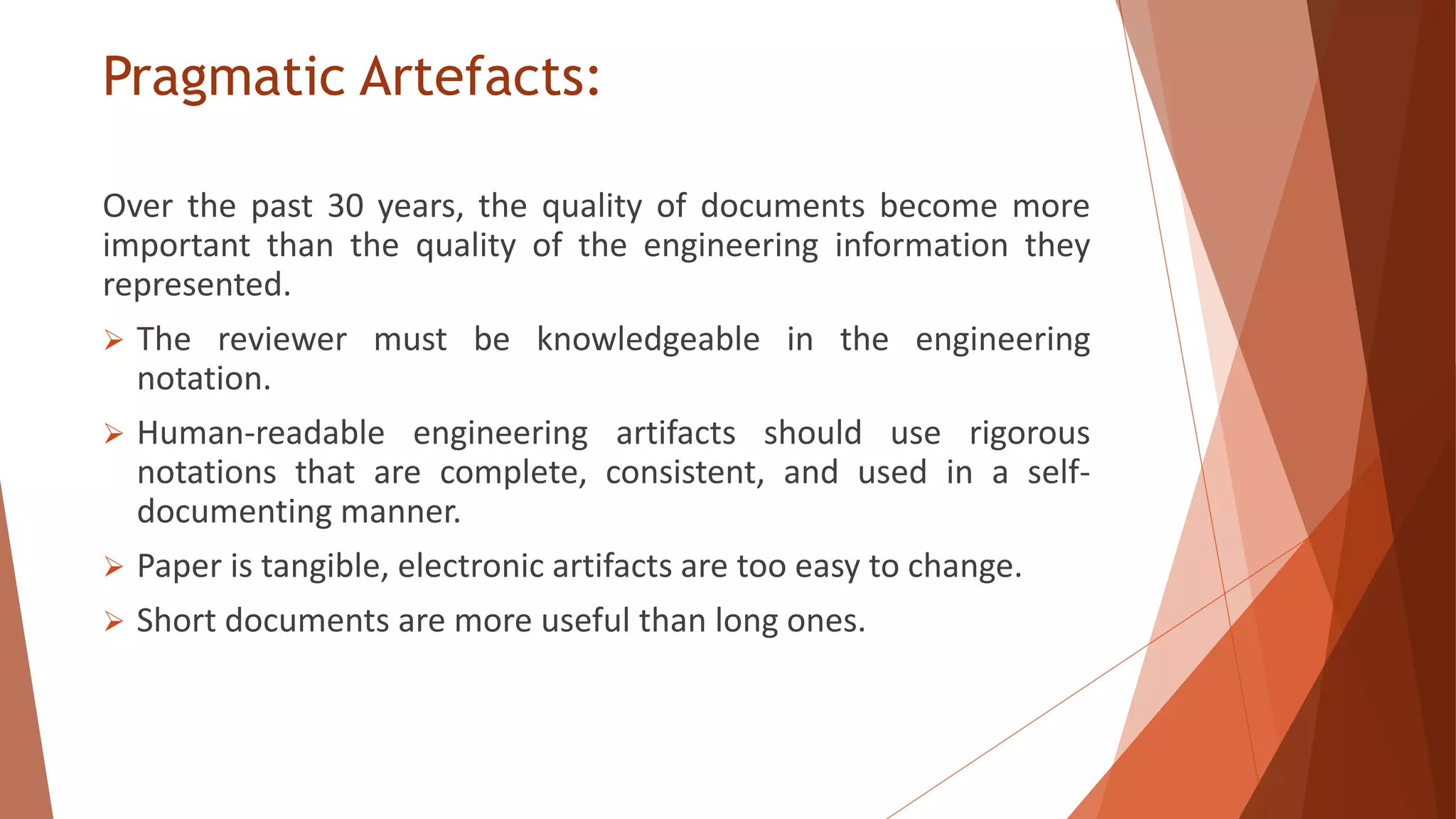 Artefacts of the Process | PPTX
