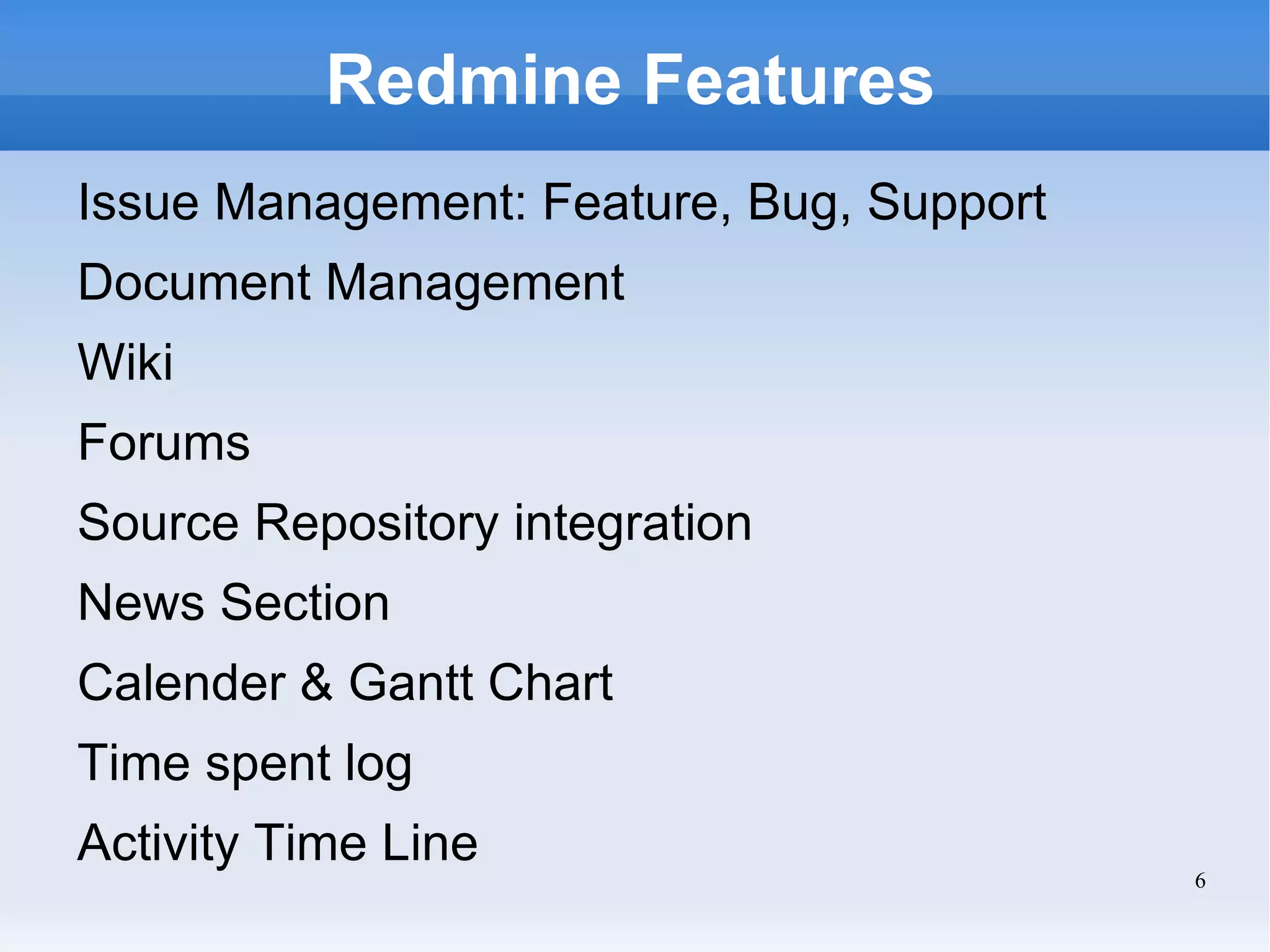 Software Project Management Using Redmine Odp