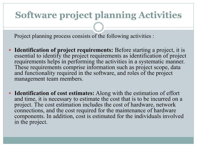Software project planning | PPTX
