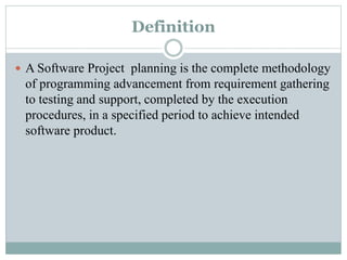 Software project planning | PPTX