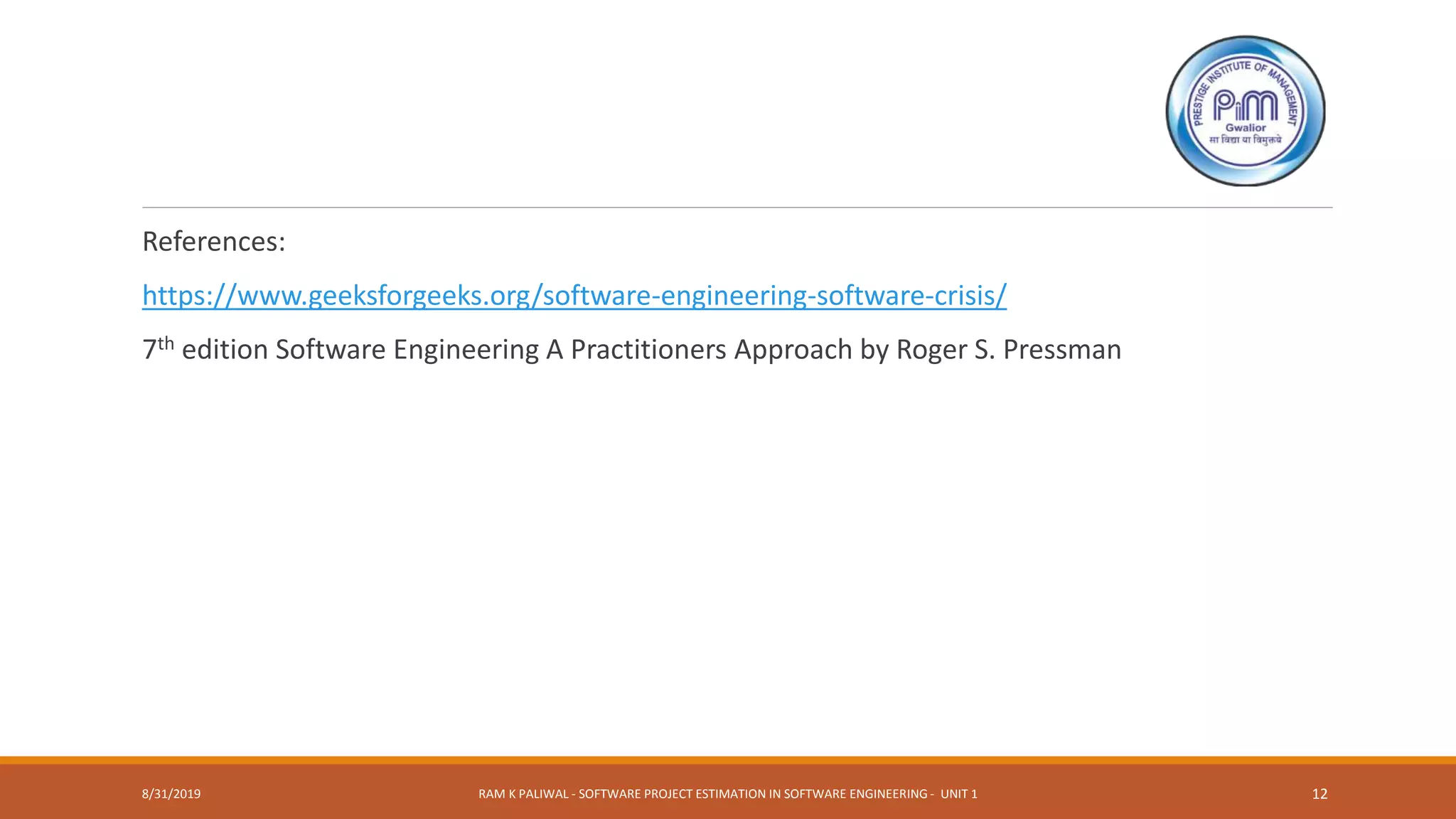 Software project planning in software engineering by ram k paliwal unit 2 | PPTX