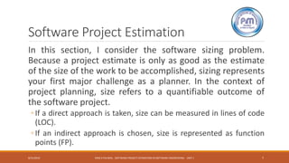 Software project planning in software engineering by ram k paliwal unit ...