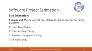Software project planning in software engineering by ram k paliwal unit ...