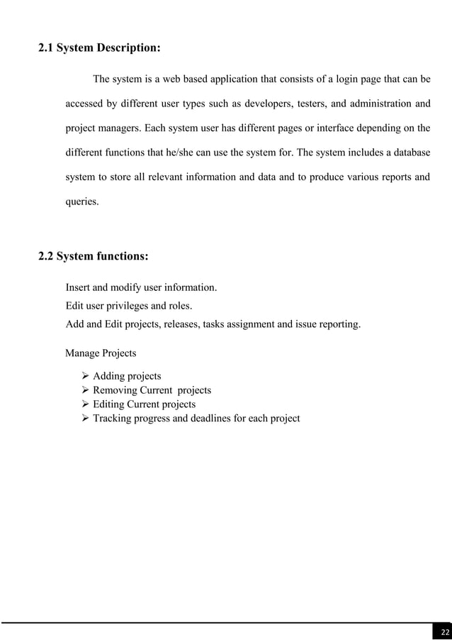 Software projects management system ( full documentation ) | PDF