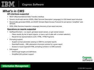 IBM Cognos Mashup Service Overview | PPT | Computing | Technology ...