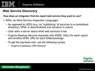 IBM Cognos Mashup Service Overview | PPT | Computing | Technology ...