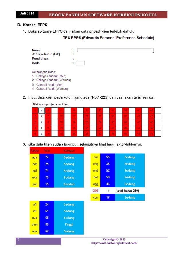 Software psikogram | PDF