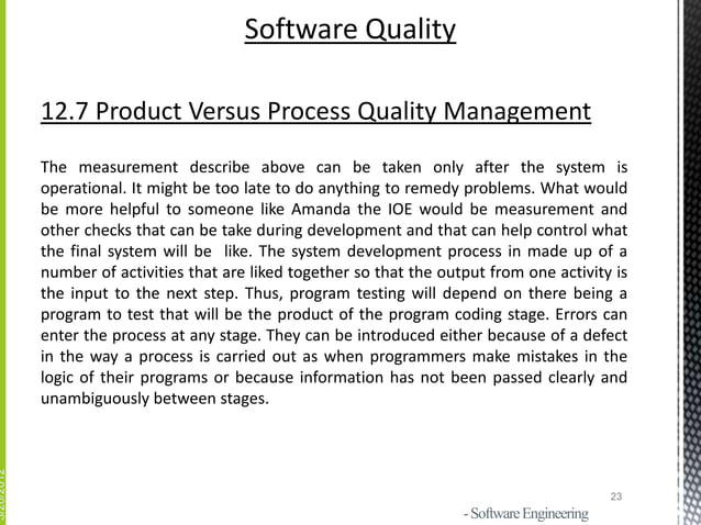 Software quality | PPTX | Computer Software and Applications | Computing