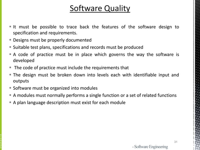 Software quality | PPTX | Computer Software and Applications | Computing
