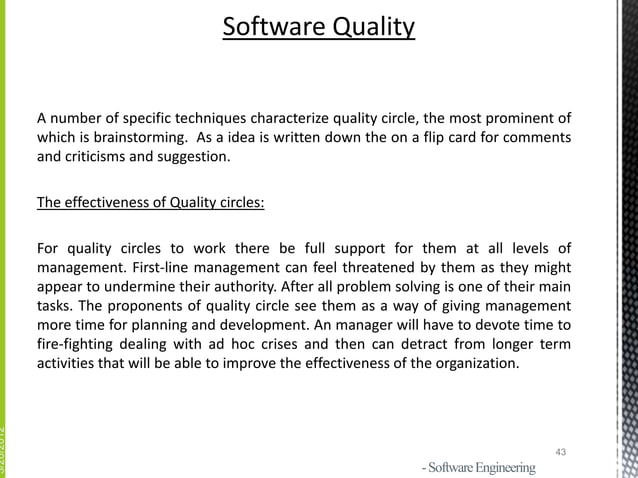 Software quality | PPTX | Computer Software and Applications | Computing