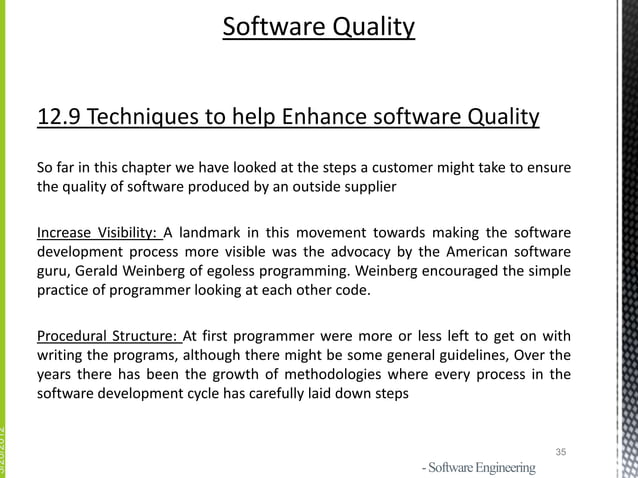 Software quality
