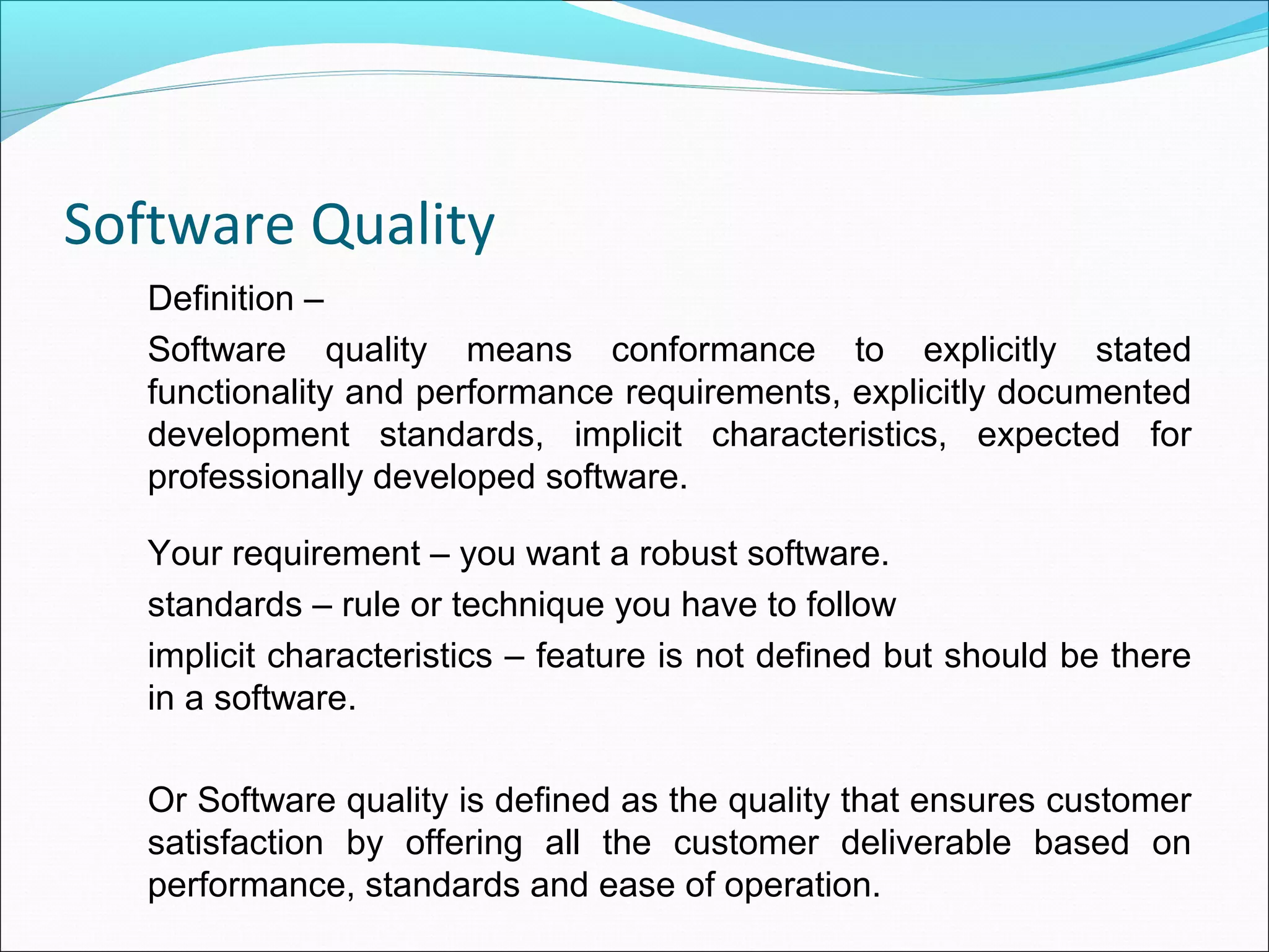 Software quality | PPT