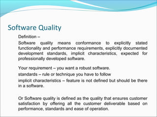 Software quality | PPT