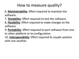What is Software Quality and how to measure it? | PPTX