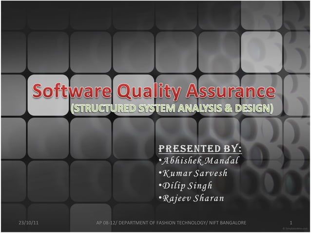Software quality assurance | PPT