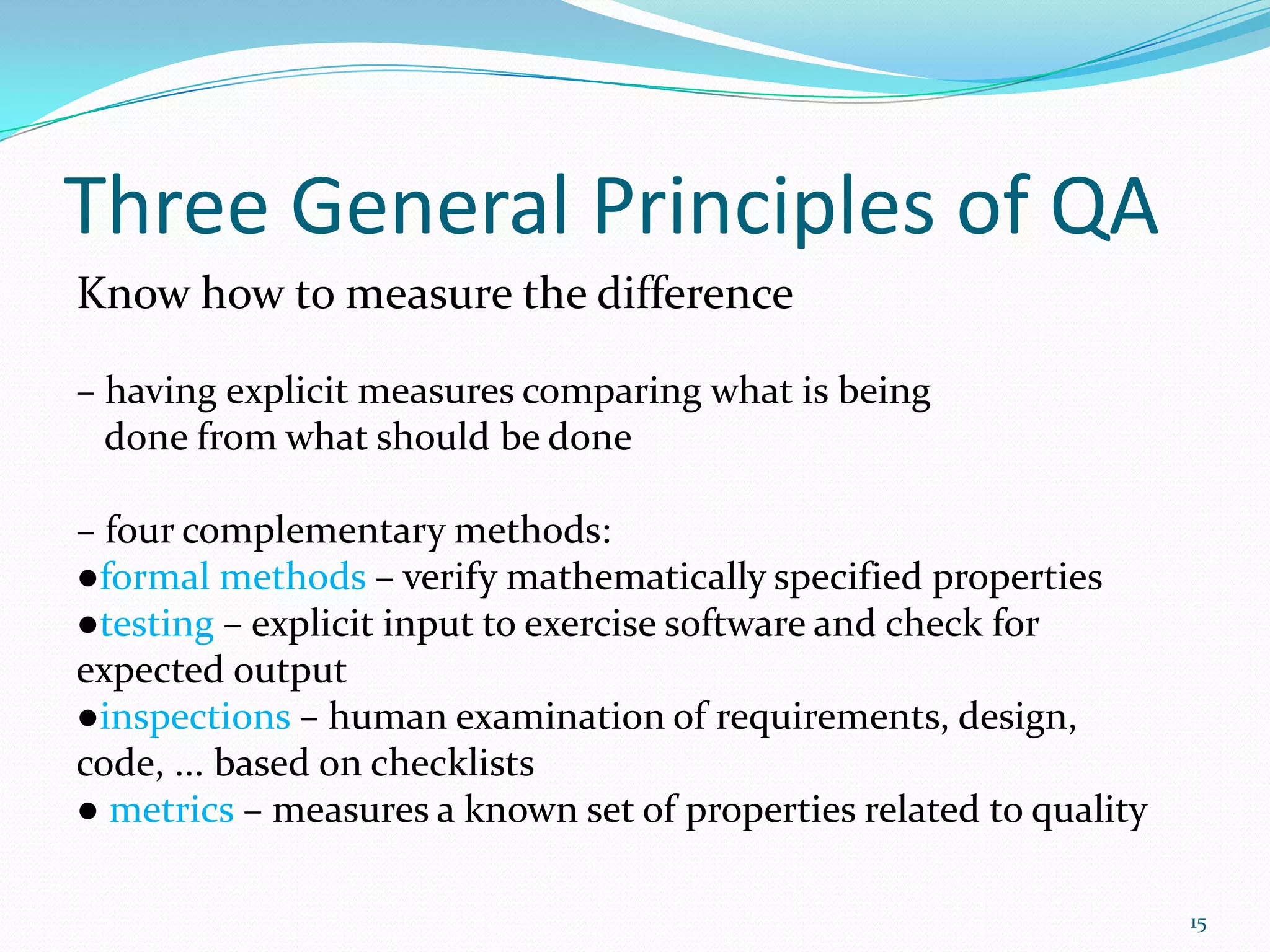 Software quality assurance | PPTX