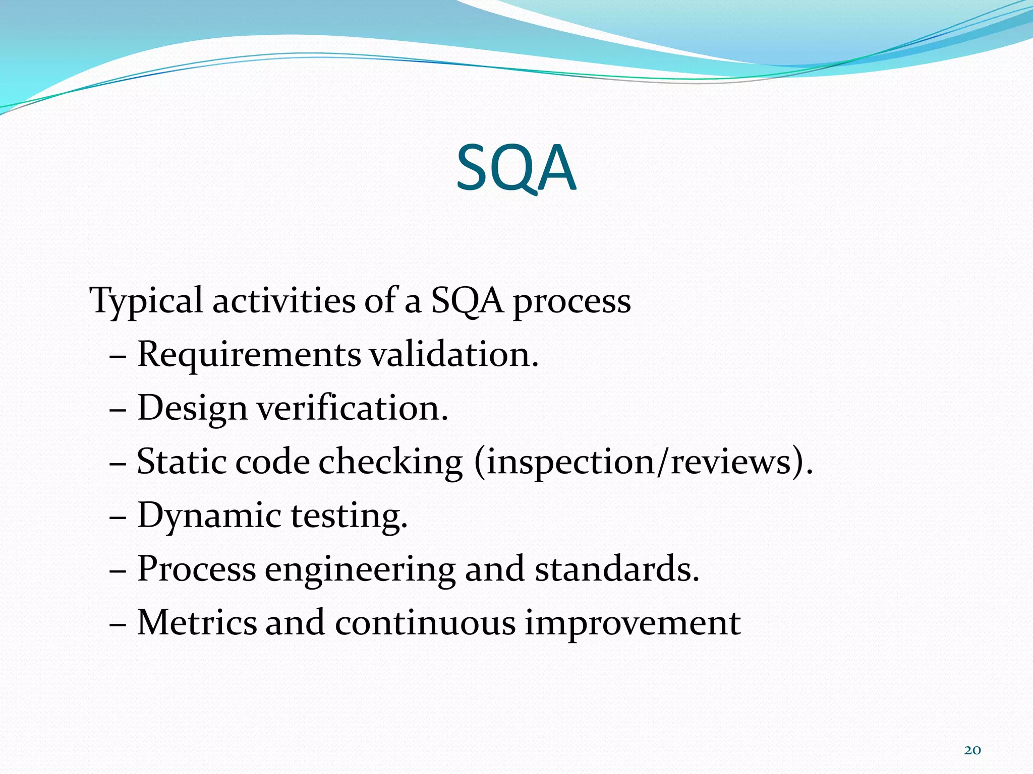 Software quality assurance | PPTX