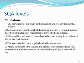 Software quality assurance | PPTX