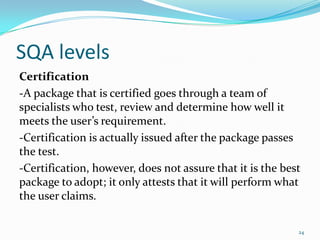 Software quality assurance | PPTX