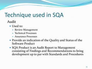 Software quality assurance | PPTX