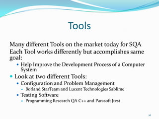 Software quality assurance | PPTX