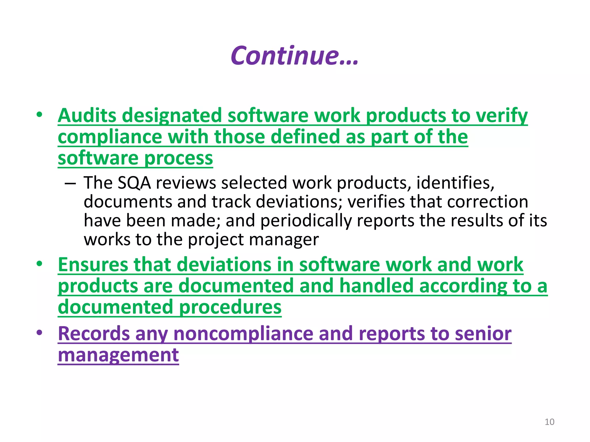 Software quality assurance | PPTX