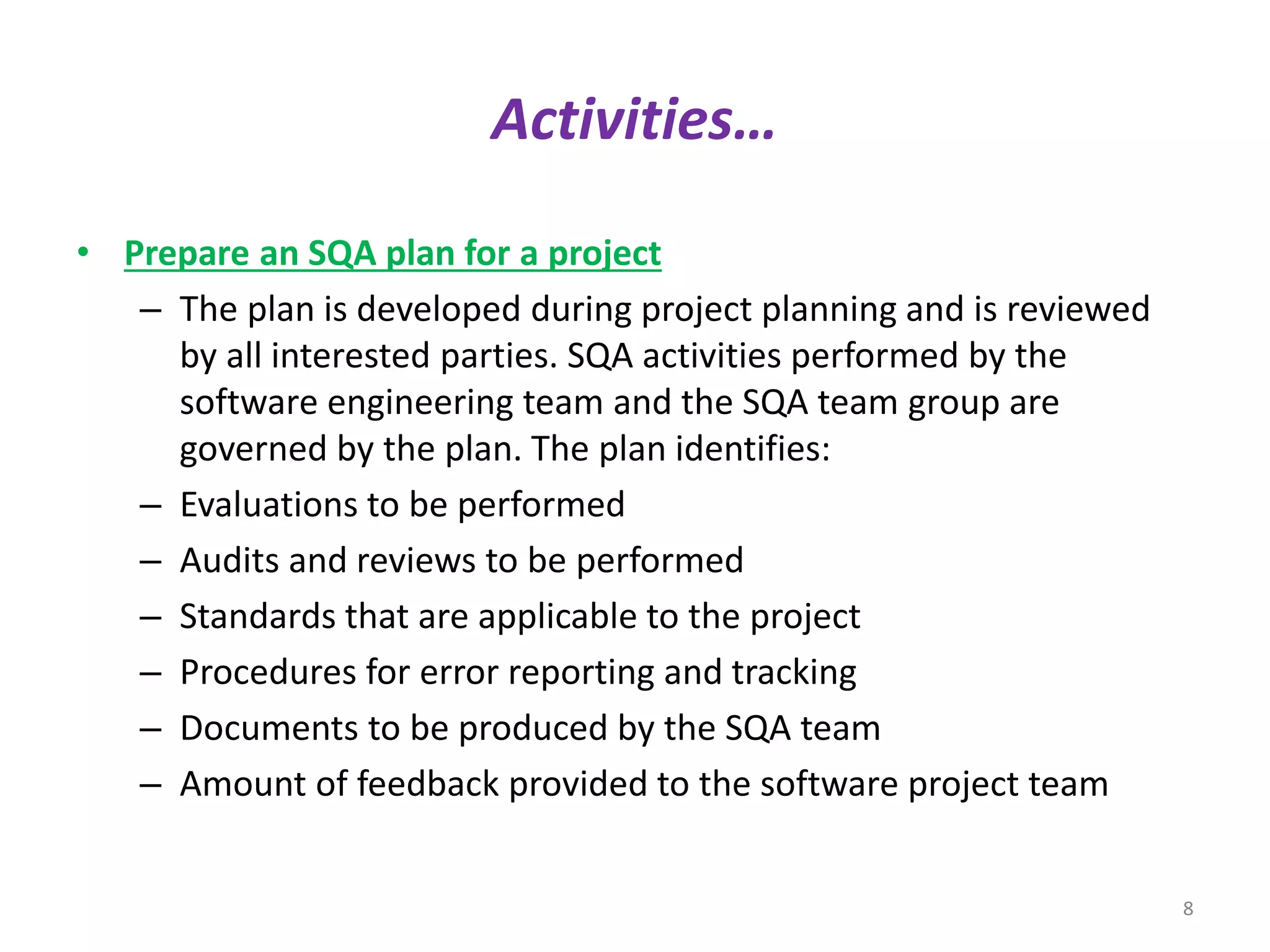 Software quality assurance | PPTX