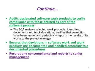 Software quality assurance | PPTX