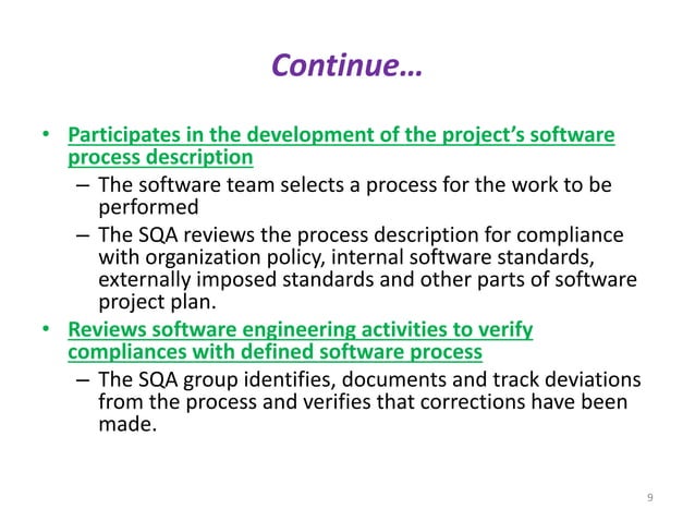 Software quality assurance | PPTX