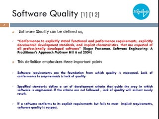 Software Quality Assurance(Intro) | PPT