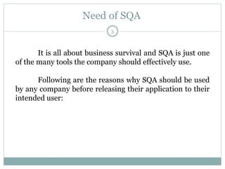 Software Quality Assurance | PPT