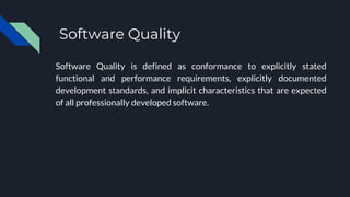 Software Quality Assurance - Software Engineering PPT by Devansh ...
