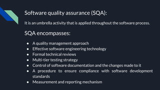 Software Quality Assurance - Software Engineering PPT by Devansh ...