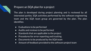 Software Quality Assurance - Software Engineering PPT by Devansh ...