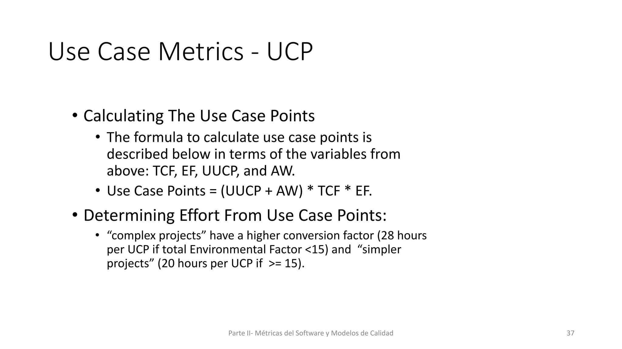 Software quality assurance (sqa) Parte II- Métricas del Software y Modelos de Calidad | PPT