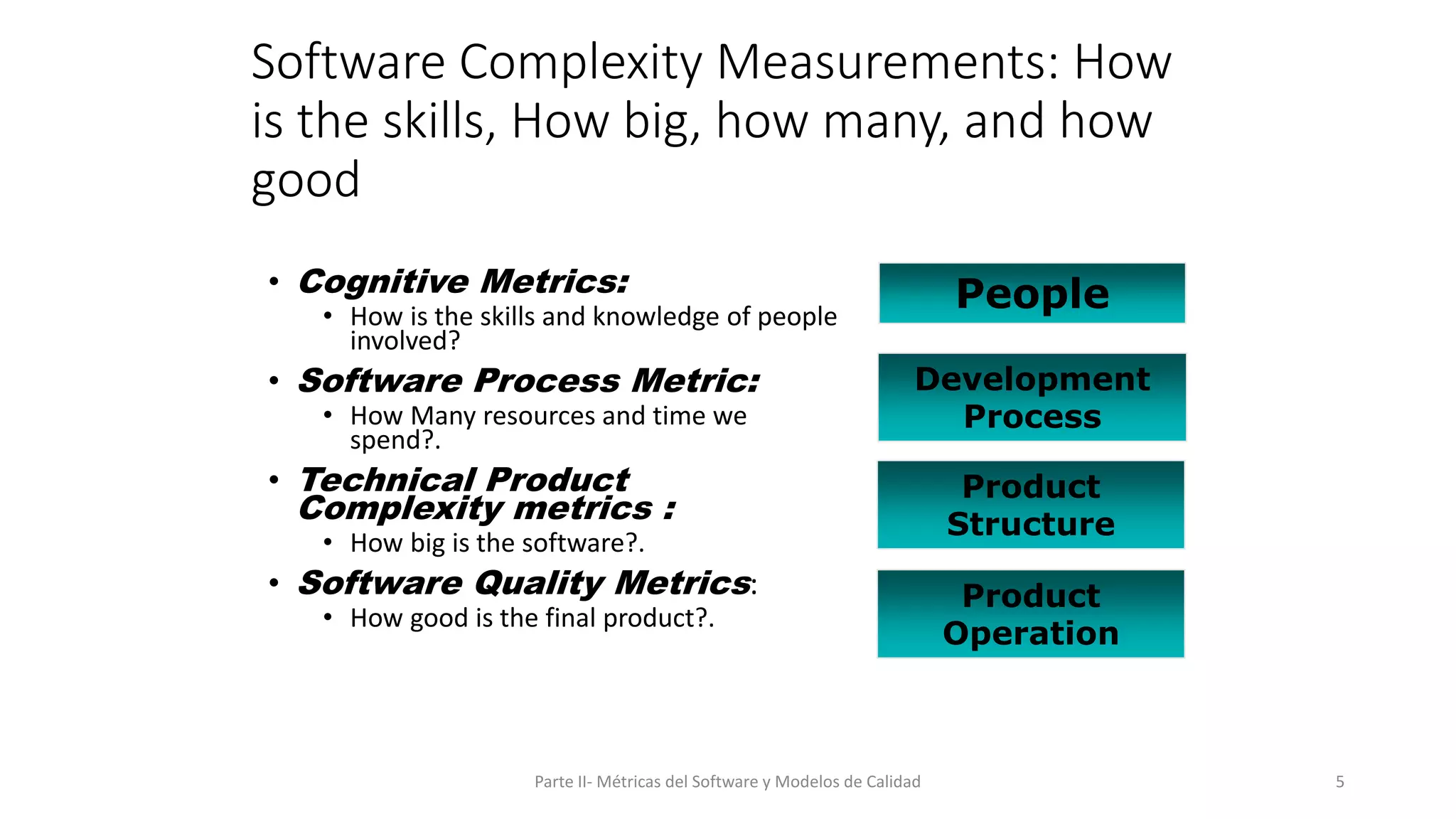 Software quality assurance (sqa) Parte II- Métricas del Software y ...