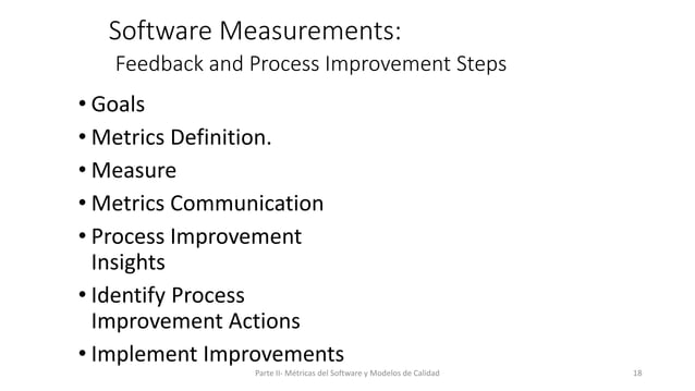 Software quality assurance (sqa) Parte II- Métricas del Software y ...