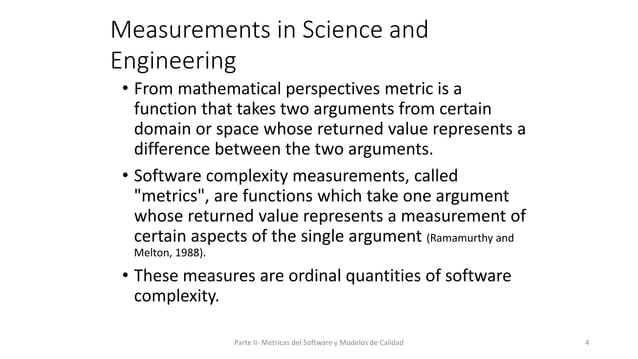 Software quality assurance (sqa) Parte II- Métricas del Software y ...