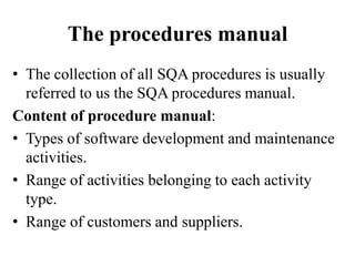 SQA - chapter 13 (Software Quality Infrastructure) | PPTX