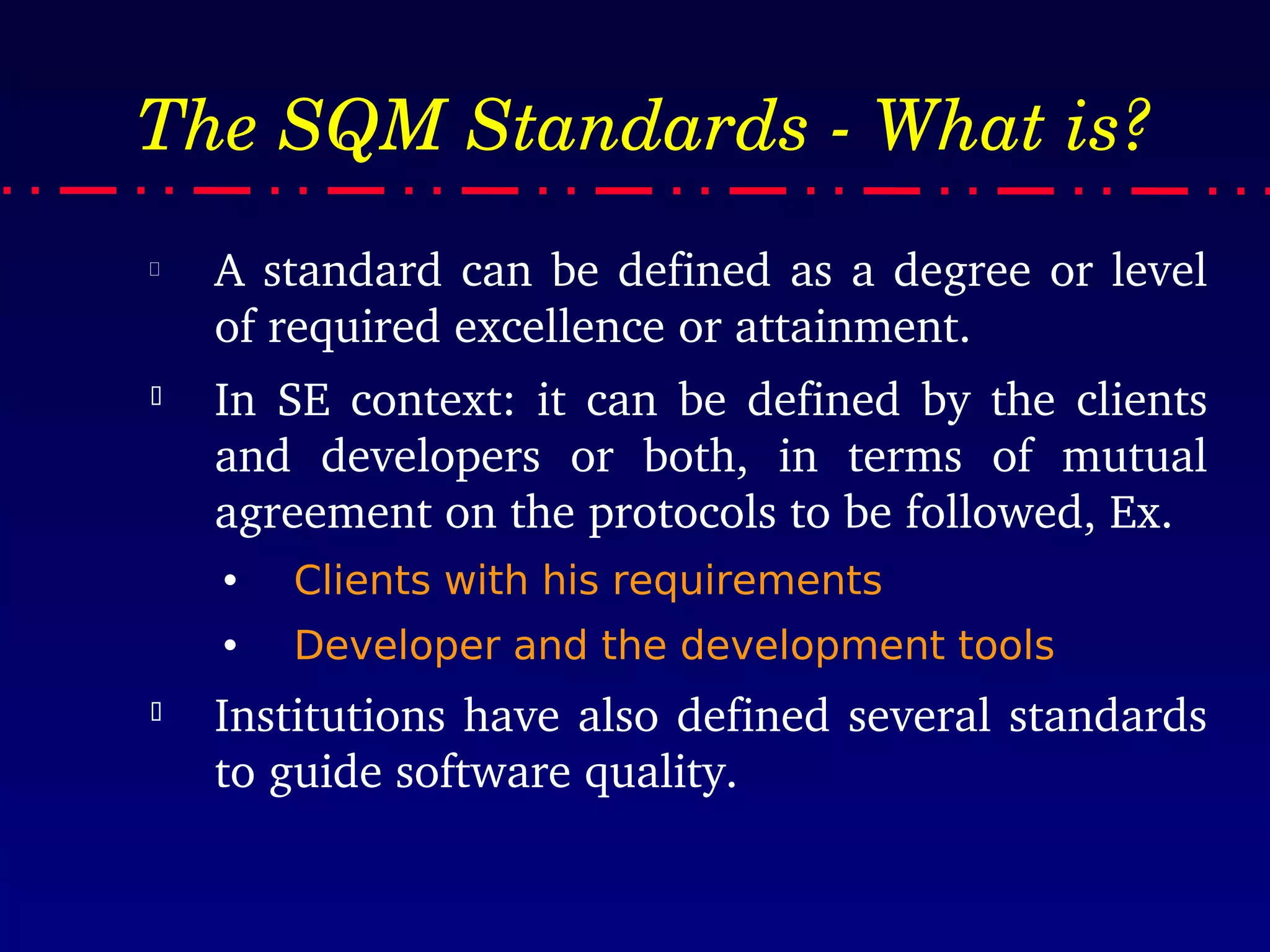 Software quality management standards | PDF