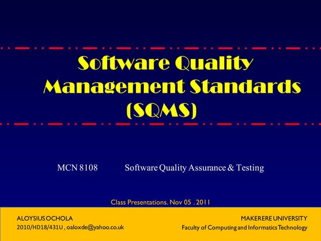 Software quality management standards | PDF